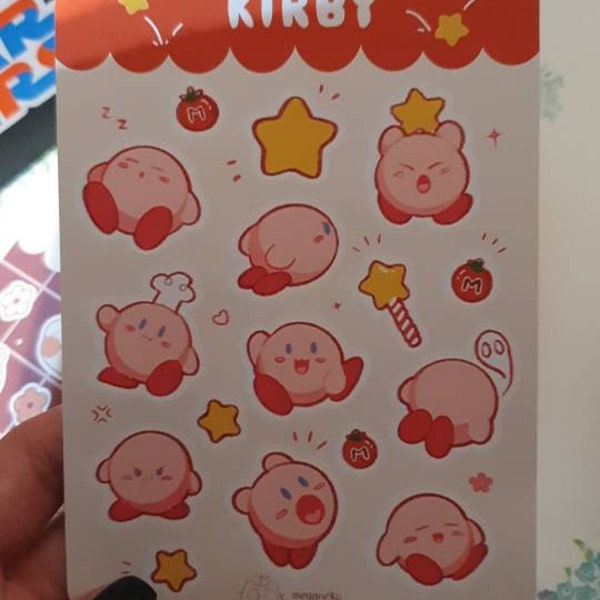 Kirby Sticker Sheet - Etsy Australia
