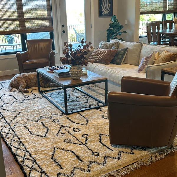 Moroccan Beige Rug Berber Rug Handmade Rug Moroccan Area Rug Morocco ...