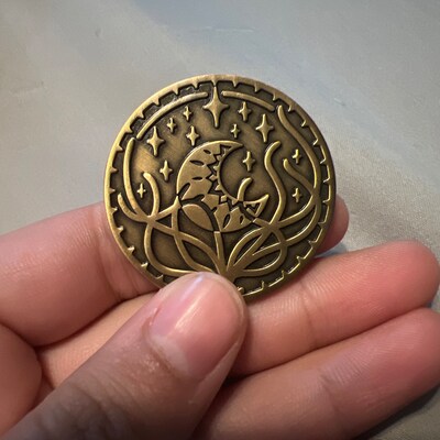 Sun and Moon Coin Dungeons and Dragons Coin Dnd Coin D2 - Etsy
