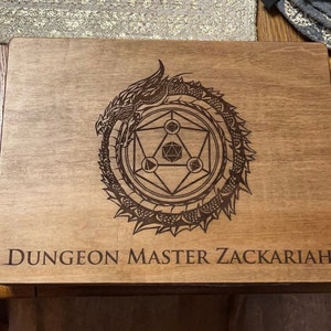 Personalized Engraved Wood Dungeon Master Screen With Custom Side ...