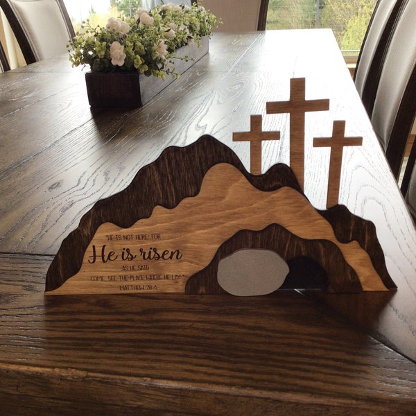 Empty Tomb Easter Decoration / "he is Risen" Display / Resurrection ...