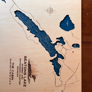 Lake Chatuge Map Chatuge Lake Map Custom Lake Map 3D Lake - Etsy