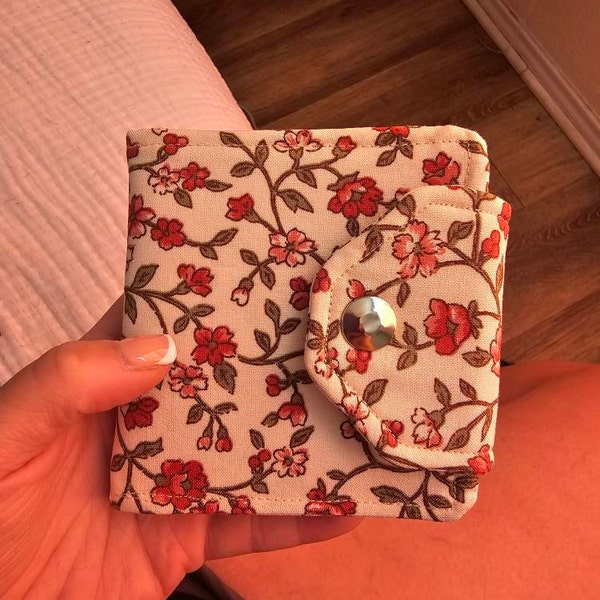 Small Pouch With Key Chain, Pink Corduroy Pouch, Coin Purse Keychain ...