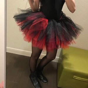 Adult Tutu - Black and Red Tutu - Halloween Tutu - Goth Tutu - Rave ...