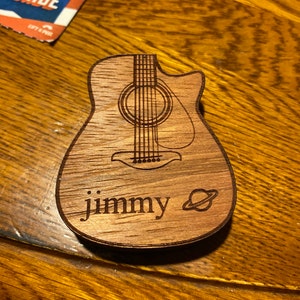 Unique Personalized Guitar Picks With a Magnetic Pick Holder | Etsy
