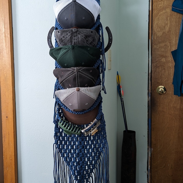 Macrame Baseball Cap Hanger PDF Pattern Tutorial With Knot Guide ...