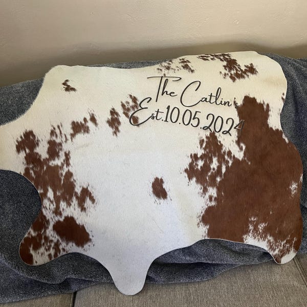 Wedding cards & Gifts Sign custom Cowhide Branded Sign Personalized ...