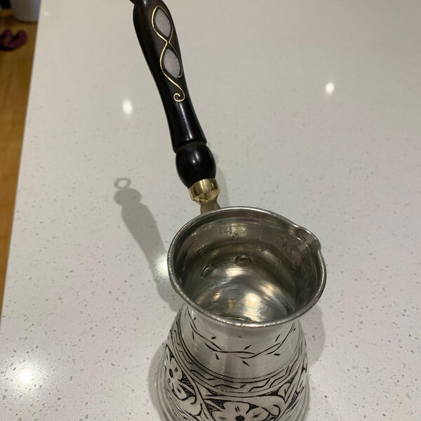 Large 17 Oz Copper Turkish Coffee Pot, Turkish Greek Coffee Pot Coffee ...