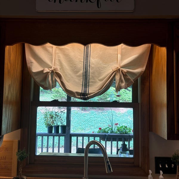 Roll up Swedish Blind Curtain, Custom Widths, Natural Canvas With Faux ...