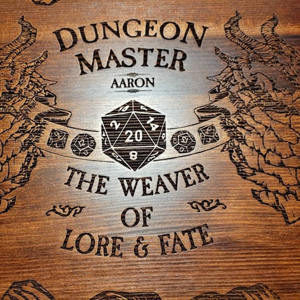 Custom Dungeon Master Screen | Wooden RPG Screen Gift | Table Top Games ...