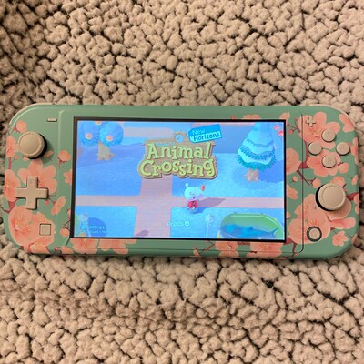 Cherry Blossom Mint Green Nintendo Switch Lite Wrap Skin - Etsy