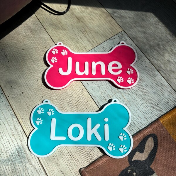 Personalized Dog Crate Sign, Custom Kennel Nameplate, Toy Box Sign ...