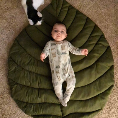 Baby Play Mat Play Mat Leaf Play Mat Tummy Time Mat Play - Etsy