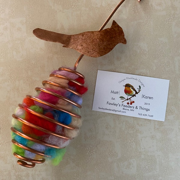 Handmade Copper Bird Nest Starter: Filled Nesting Material - Etsy