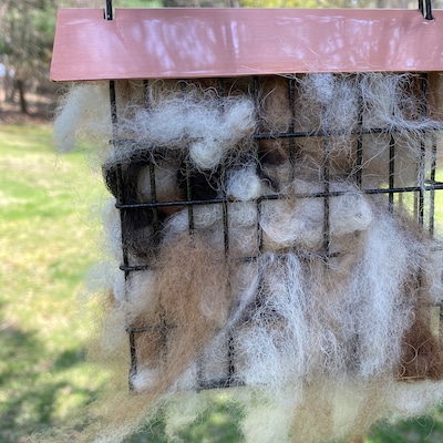 Unique Bird Lover Watcher Gift, Alpaca Wool Nesting Materials in Suet ...