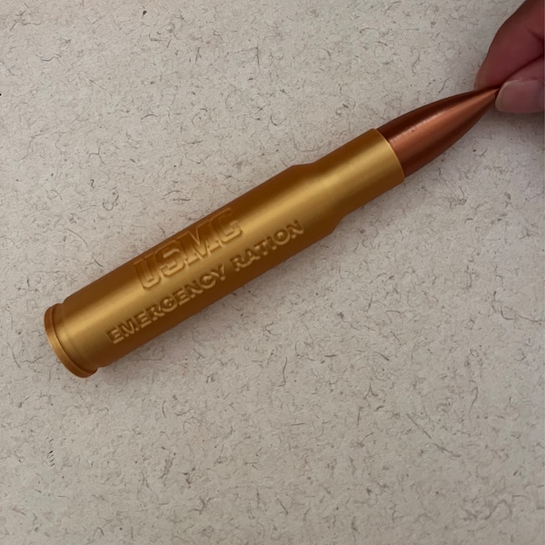 50 Caliber Bullet USMC Crayon Ration | 3D Printed | Gift for Marine ...