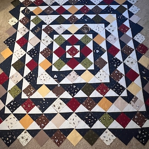 4 Sizes Sweet Caroline Quilt Pattern PRINTED, Throw Twin Queen King ...