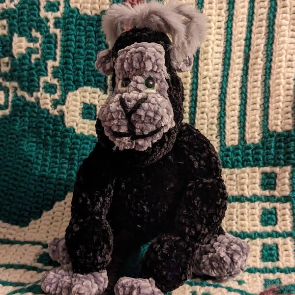 Crochet Gorilla, Monkey Crochet Pattern, Baby Gorilla Pattern, Plush ...