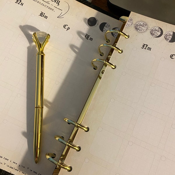 Luxury Planner Binder, Handmade Planner Cover, A6/A5 Planner, Vegan ...