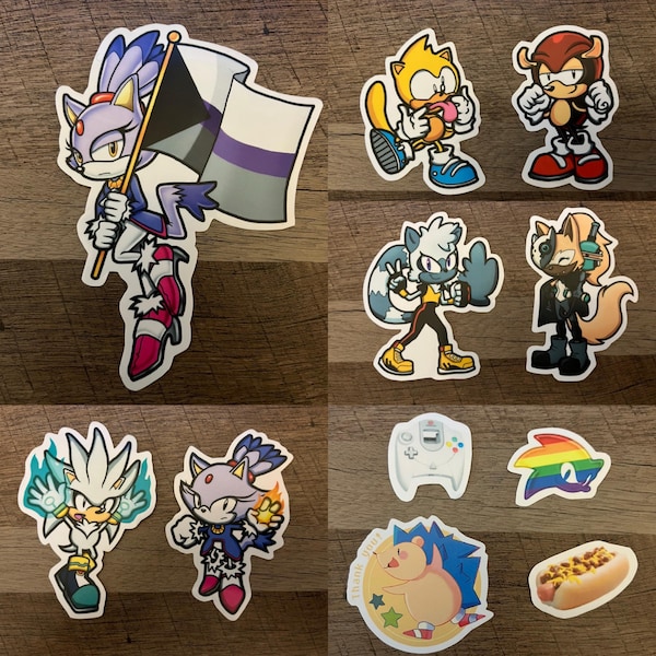 SEGA Stickers Modern Sonic the Hedgehog With Soap Shoes and Amy Rose ...