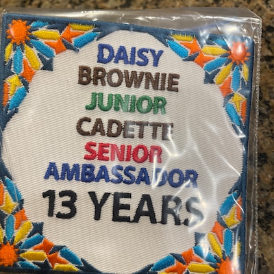 13 Years Milestone Girl Scout Iron on Patch 3 or More Daisy Brownie ...