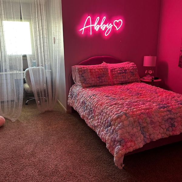 Neon Name Sign Custom, Wedding Neon Sign Name, Neon Sign Battery ...