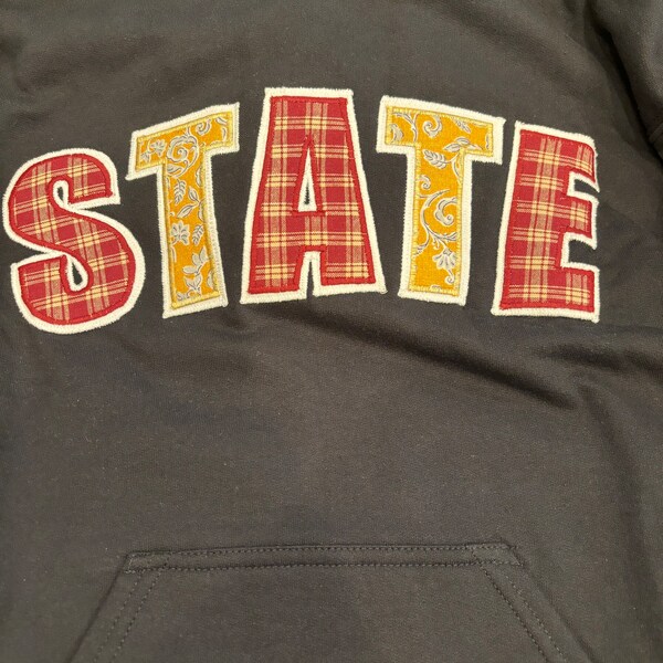 Custom College Patchwork Top and Sweatpants Set for Senior Grad Gift ...