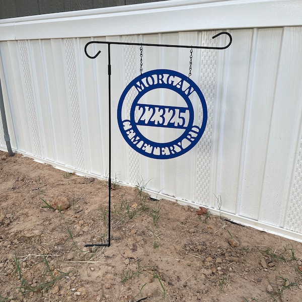 Custom House Number Sign for Home - Round Street Address Plaque for ...