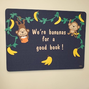 Monkey Bulletin Board Classroom Bulletin Board Set Jungle | Etsy