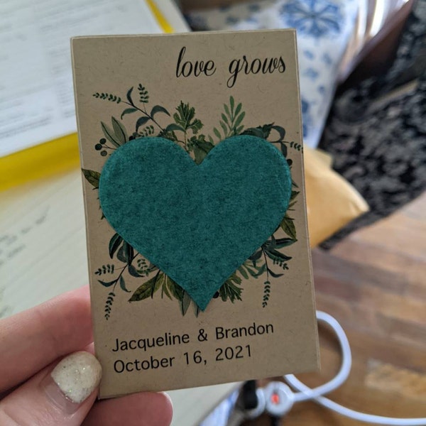 Plantable Wedding Favors Love Grows Seed Paper Cards - Eco Friendly - Etsy