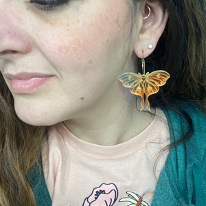 Iridescent Sun and Moon Earrings 90s Earrings Mismatched - Etsy