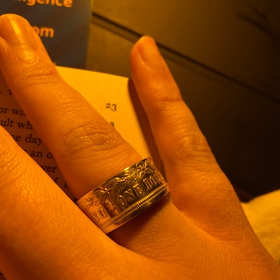 22k Solid Gold Coin Ring for Men: Crafted From 1 Oz 'heads' Design Coin ...