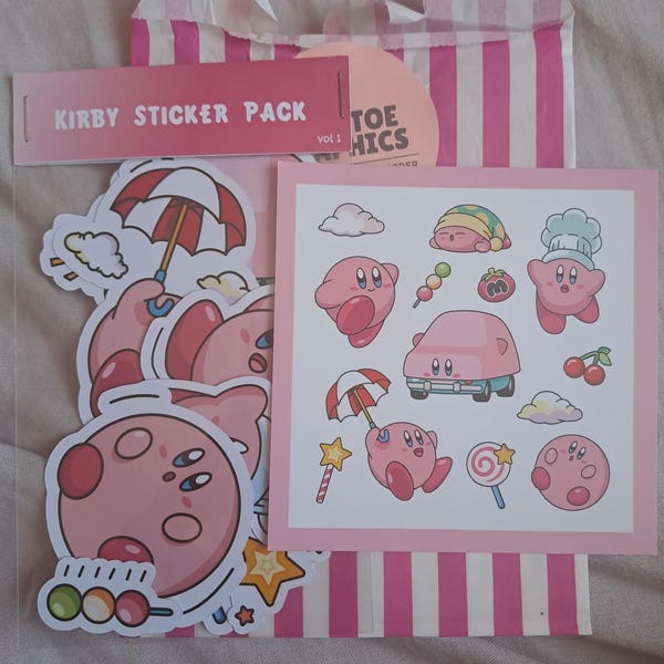 Kirby Sticker Pack / Kirby Stickers Vol 1 - Etsy