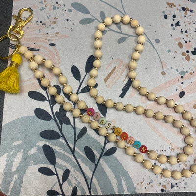 Iridescent Stars Beaded Teacher Lanyard - Etsy