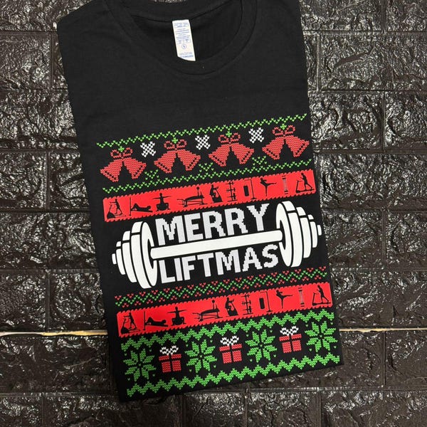 Merry Liftmas Ugly Christmas Sweater Svg Png,funny Fitness Workout ...