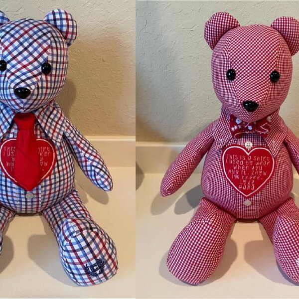 18 Inch Memory Bear Keepsake - Custom Made - Etsy