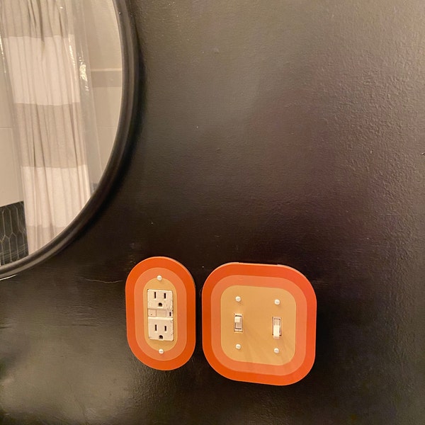 Retro Rounded Corner Light Double Switch Plate Cover - Etsy