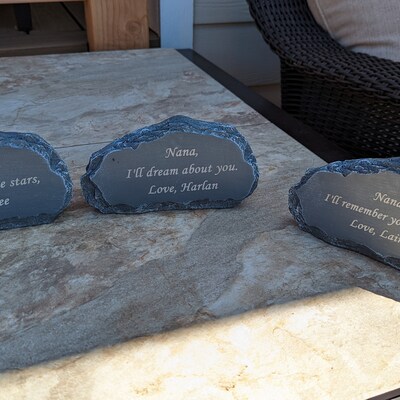 Personalized Garden Stones Engraved With Any Message, Engraved Welcome ...