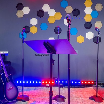 ACOUSTIC WALL Panel Removable Decorative Hexagon Block Sound Vibration ...