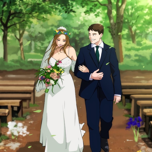 Fully Custom Anime Portrait , Couple Anime Portrait, Family Anime ...