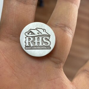 Personalized Engraved Logo Brooch Pin, Logo Lapel Pin, Sign Collar Pin ...