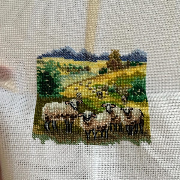 Sheep Cross Stitch Farm Pattern Pdf - Cottagecore Cross Stitch Rural ...