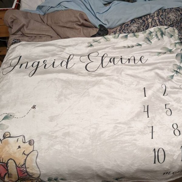 Milestone Blanket, Baby Girl Milestone Blanket, Baby Milestone Blanket ...