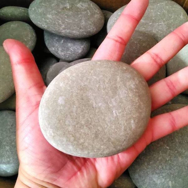45 Smooth Beach Stones 3 3 1/2 Painting, Wedding,crafts, Decor. - Etsy