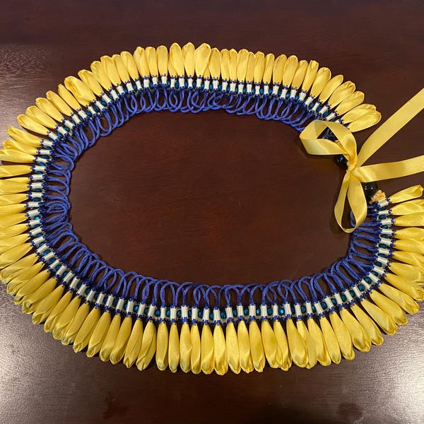 Toropical Flower Hawaiian Ribbon Lei,graduation Lei,anniversary Lei ...