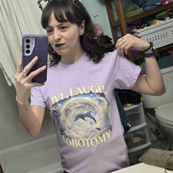 Live Laugh Lobotomy Comfort Colors Unisex T Shirt, Funny Dolphin Meme T ...