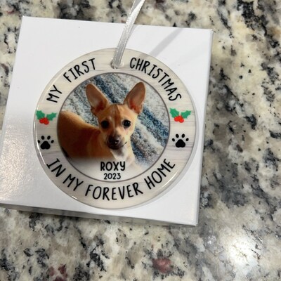 Custom Puppies First Christmas Ornament Dog Picture Ornament Dog's 1st ...