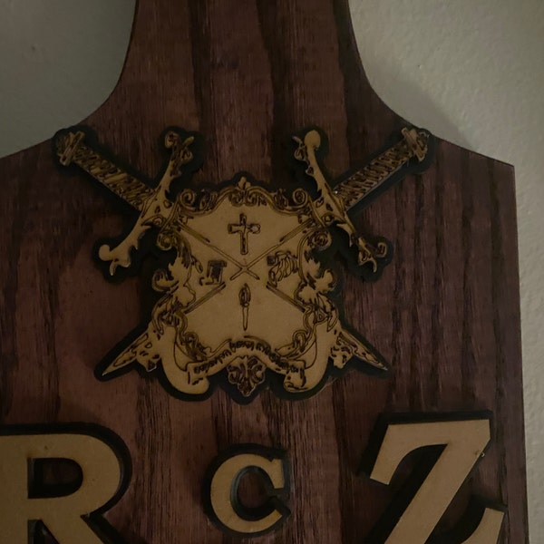 Custom Lasered Wood Image - Graphic Logo Crest Badge Character - Wooden ...