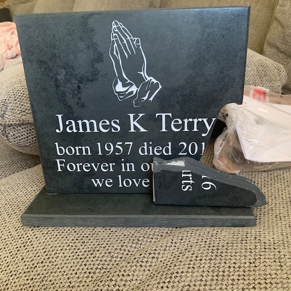 Memorial Headstone on Plinth - Large With Motif - Etsy