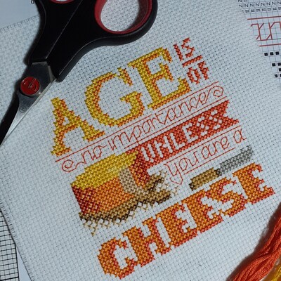 Cheese Birthday Cross Stitch Pattern digital Format PDF - Etsy